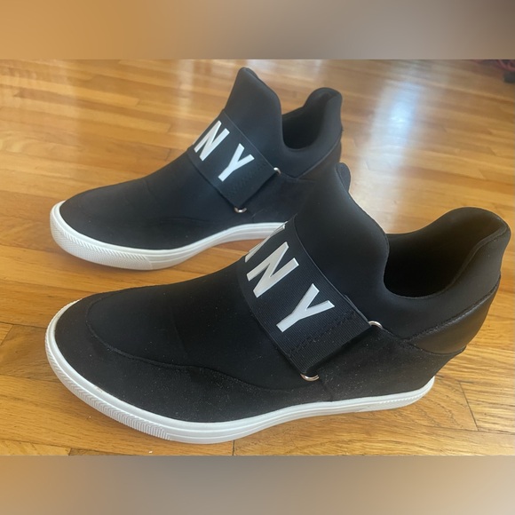 Dkny | Shoes | Dkny Cosmos Hidden Wedge High Top Sneaker Shoe Womans Black Sz 85 | Poshmark